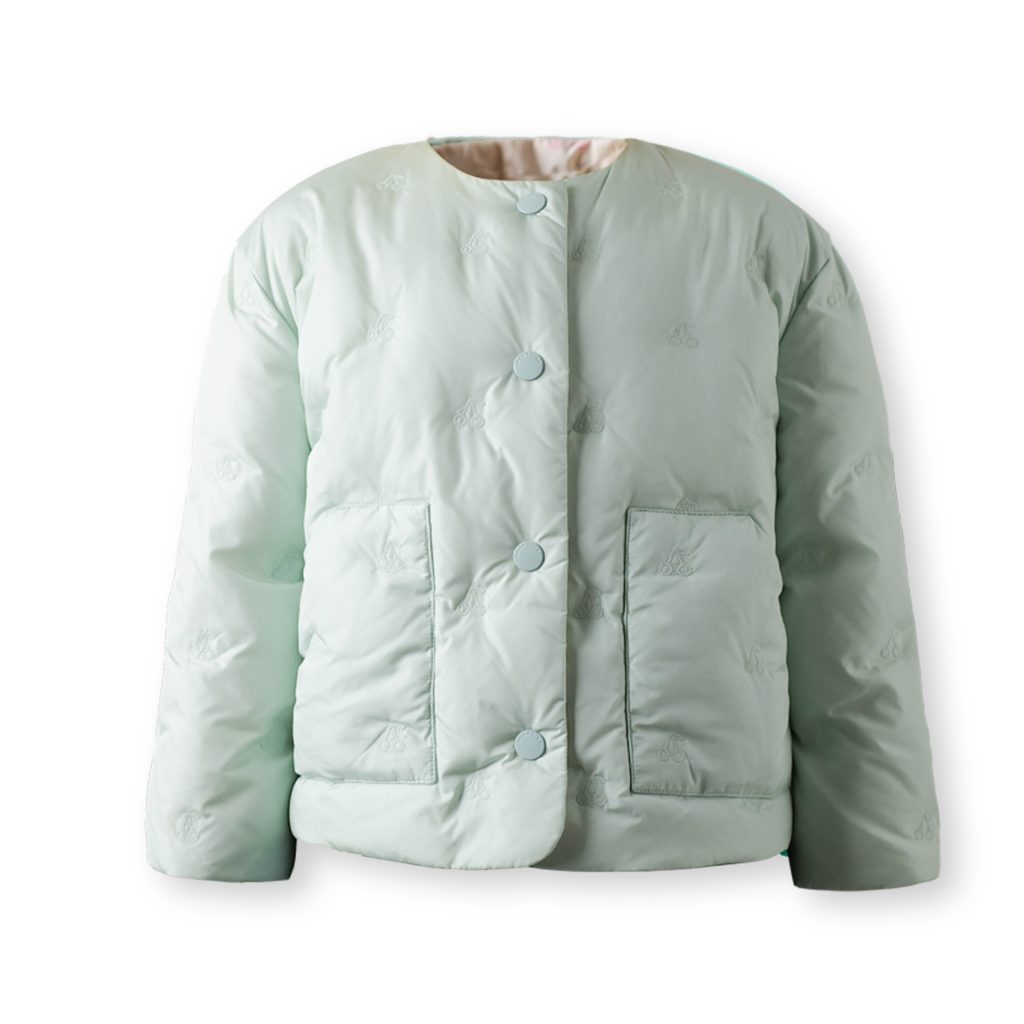 Girls Embroided Padded Outerwear - Lime China