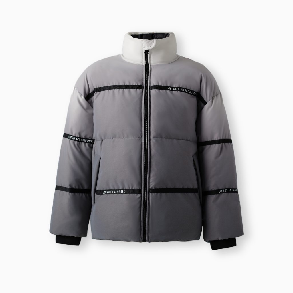 Reflective Padded Kids Jacket - Lime China